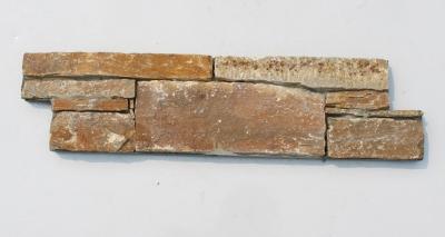 Chine Ciment soutenu par pierre empilé par quartzite jaune, panneau de pierre de Zclad, revêtement en pierre naturel, placage extérieur de pierre de mur à vendre