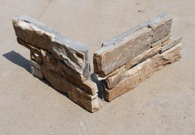 Chine Ciment soutenu par pierre empilé par quartzite jaune, panneau de pierre de Zclad, revêtement en pierre naturel, placage extérieur de pierre de mur à vendre