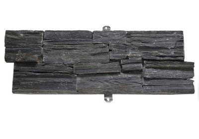 Chine L'ardoise de charbon de bois a cimenté le revêtement en pierre, pierre empilée par Zclad de noir de carbone, pierre noire de culture d'ardoise, panneaux en pierre naturels à vendre