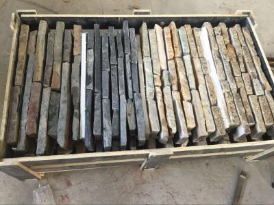 China Gelbe Kalkstein Zclad-Stein-Platte unterstützte Stahldraht, China-Kalkstein Staplungsstein, Naturstein-Umhüllung, gelber Stein zu verkaufen