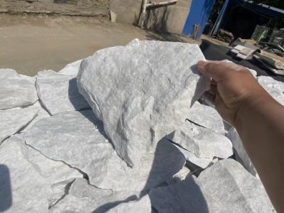 China White Marble Irregular Random Flagstone for Wall, Loose Stone Wall Cladding for sale