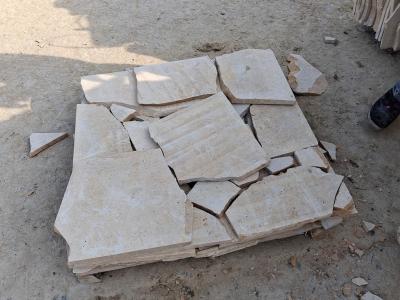 China Beige Limestone Honed Random Flagstone Walkway,Crazy Stone Patios,Irregular Flagstone Wall Cladding,Flagstone Waling,Flagstone Flooring for sale