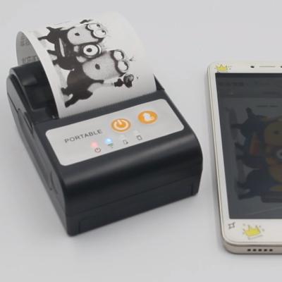 Cina Black And White Mobile Phones Bluetooth Mini Printer /Portable Printer With Computer Font in vendita