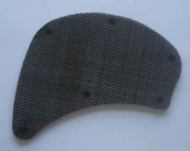 Ein anormaler schwarzer DrahtTuchfilter mit Punktschweissen.