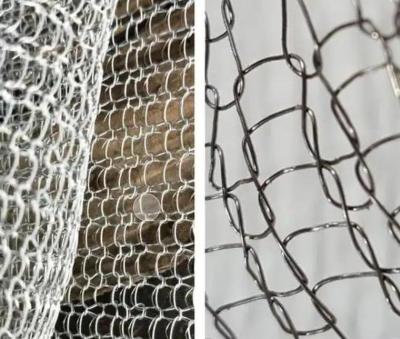 China Stainless Steel Compressed Knitted Wire Mesh Irregular Hope Shape Crochet Weaving for sale