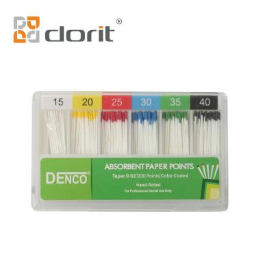 Cina La carta della guttaperca di iso del CE indica il colore della conicità di Dentsply l'altra attrezzatura dentaria in vendita