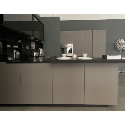 Chine Buffets modernes de Gray Glossy de buffet léger Handleless de PVC à vendre
