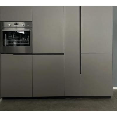 Chine Buffets modernes de Gray Glossy de buffet léger Handleless de PVC à vendre