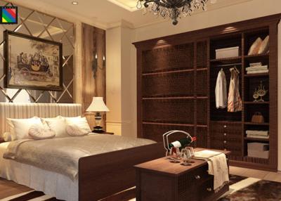 China Almacenamiento de encargo del armario del guardarropa del dormitorio del tablero del MDF, estilo europeo simple en venta