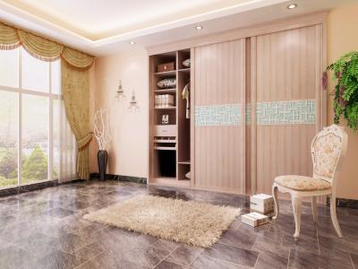 China Palo de rosa de aluminio del guardarropa del marco del modelo de rejilla con el espejo dentro en venta