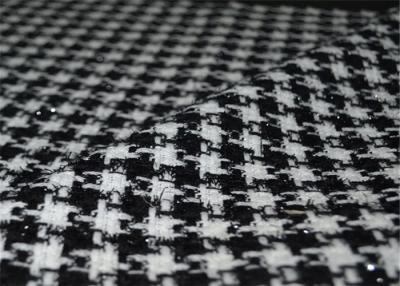Cina La lana operata del tweed ha mescolato vestiti della lana bianca nera del tessuto i bei in vendita