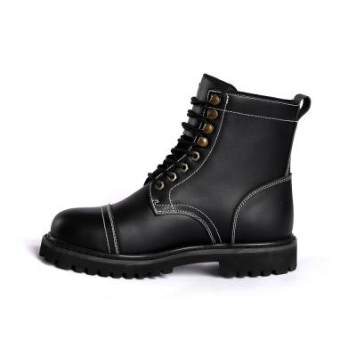 Cina Sole di gomma Lace Up Goodyear Scarpe Assorbente di urti Caratteristiche di pelle di mucca liscia Scarpe di sicurezza in vendita