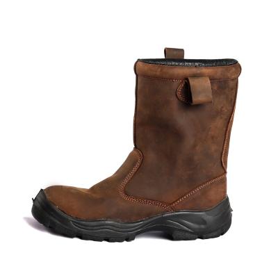 Cina Acciaio marrone ad assorbimento di urti Protezione anti scivolamento Scarpe di sicurezza con suola in PU in vendita