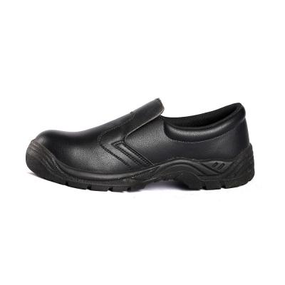 Cina Pelle di mucca in rilievo piede superiore in acciaio suola esterna PU nera maschile Shengjie Action Safety Worker Shoes in vendita