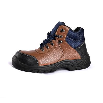 China Men'S Steel Toe Steel Plate Work Shoes Nubuck Leather Anti Puncture Anti Slip Anti Static for sale
