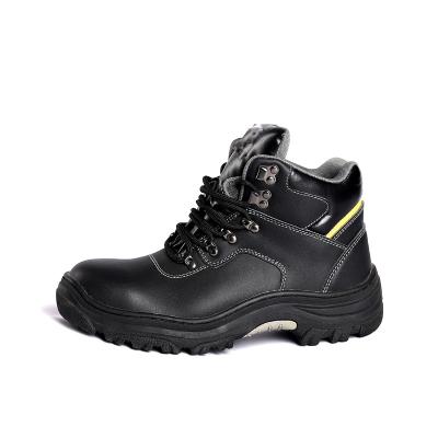 Cina CE Scarpe di sicurezza antistatiche anti-slip resistenti all'olio pelle di mucca nera a prova di foratura piede di acciaio in vendita