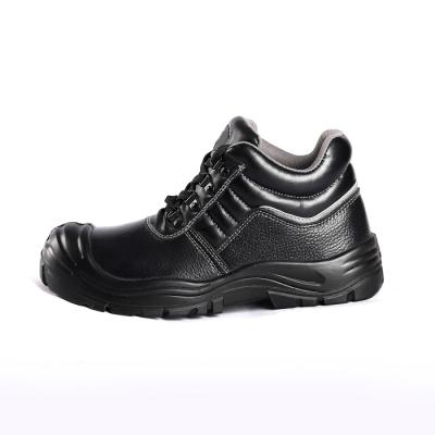 Cina Intagliato pelle vera fabbrica di acciaio punta sicura protezione metallo OEM lavoratore uomo donne scarpe di sicurezza in vendita