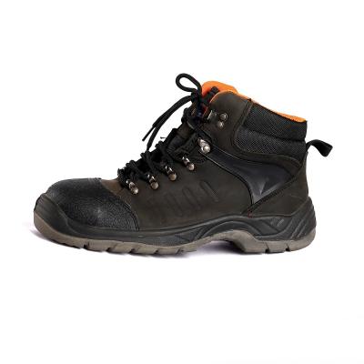 China Genuine Leather Upper Safety Shoes for Impact and Compression Resistance PU Outsole Safety Boots for sale