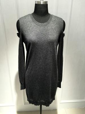 Cina Maglioni lunghi senza spalline del pullover delle signore della manica con il materiale del cashmere della lana in vendita