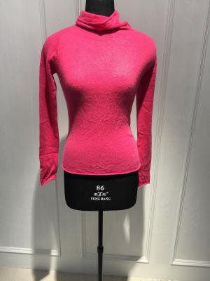 Cina Dimensione lunga tricottata di abitudine della manica del pullover dei maglioni del cashmere delle signore del collo alto in vendita