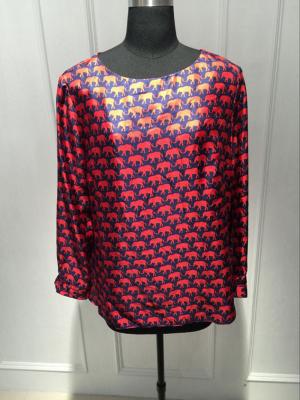 Cina Pullover lungo della manica del collo delle signore delle bluse rotonde adatte sciolte delle cime per gli adulti delle donne in vendita