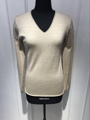 Cina Nero su ordinazione/giallo/maglione grigio del pullover, maglione del collo a V del cashmere della marina delle donne in vendita