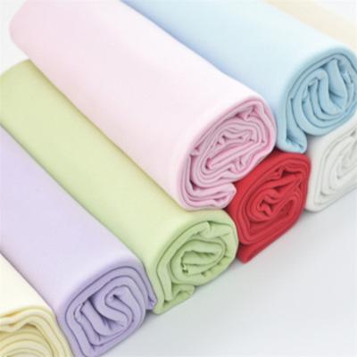 China 100% Cotton Jersey Weft Knitted Plain Textile Fabric for Underwear Bra Sportswear Garment for sale