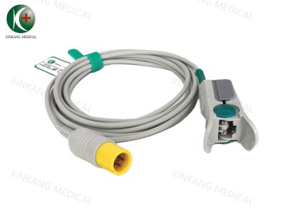 China PC08/PC04/PC12 SpO2 Adapter Cable with DB9 9Pin Plug Style and Metal Connector Material for sale