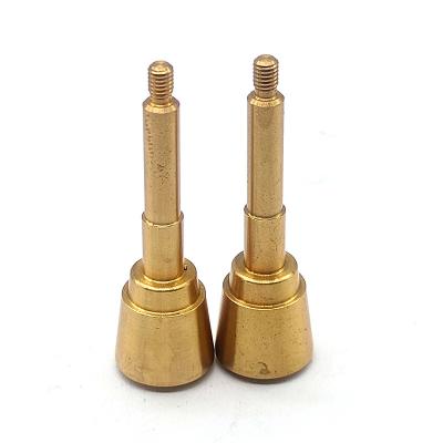 China Brass Precision CNC Turning Parts Gold Industrial CNC Turned Components Metal Pin for sale