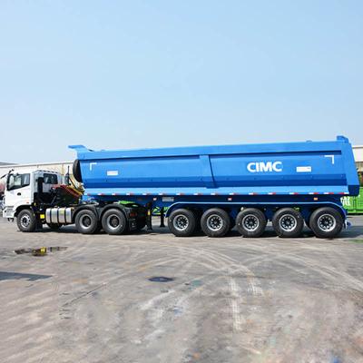 Cina CIMC 5 Axle Tractor Tipper Trailer da vendere il capovolgimento idraulico in Africa in vendita