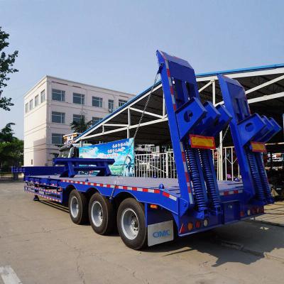 China Del excavador de Transportation Tri Axle 45T de la cama remolque bajo semi en venta