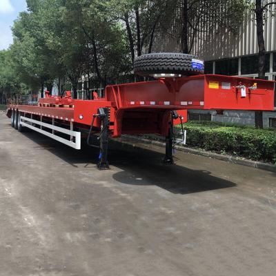 China Planos caminados enmarcan el remolque de Lowboy del cuello de cisne de CIMC los 40Ft en venta