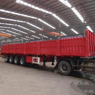 Cina CIMC 4 rimorchio dei semi della parete laterale di Axle High Flatbed 60T in vendita