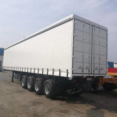 Cina 50T 4 camion a base piatta incluso del lato della tenda dell'asse CIMC in vendita