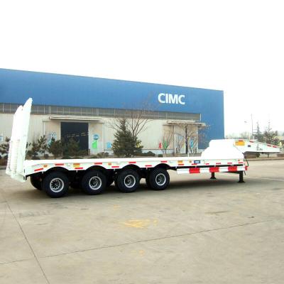 China Remolque de CIMC 4 Axle Mechanical Suspension Low Loader en venta
