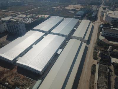 中国 Q235 / 前に構造の鋼鉄倉庫の電流を通す表面処理を設計するQ345 販売のため