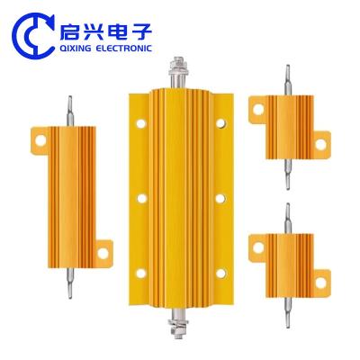 Κίνα Υψηλής ισχύος Χρυσό Αλουμίνιο Shell Wire Wound Resistor 20W OEM ODM προς πώληση