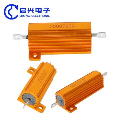 Κίνα Υψηλής ισχύος Χρυσό Αλουμίνιο Shell Wire Wound Resistor 20W OEM ODM προς πώληση
