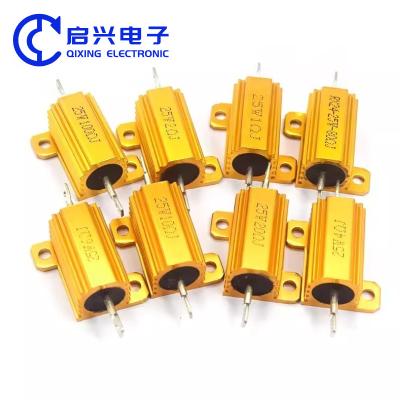 Κίνα Υψηλής ισχύος Χρυσό Αλουμίνιο Shell Wire Wound Resistor 20W OEM ODM προς πώληση