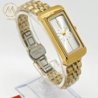 Quality Custom Analog Lady Quartz Watch Silver And Golden Band Stainless Steel Quartz Watches for sale