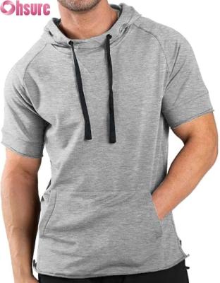 China Men's Short Sleeve Hoodie Casual Pullover Hooded T-shirt OEM ODM Manufacturer for sale