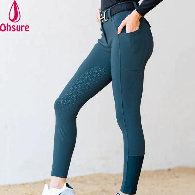China Equestrian Custom Silicone Logo Full Seat Horse Riding Tights Leggings Women Sports Riding Breeches for sale