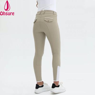 China Custom Logo Horse Riding Pants Lady Breeches Jodhpurs Horse Riding Leggings Silicone Full Seat Breeches for sale