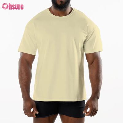 China Men Sports New Arrival Crew Neck Breathable Sport T Shirt 95%Cotton 5%Spandex Material Gym Quick Dry T Shirt for Men for sale