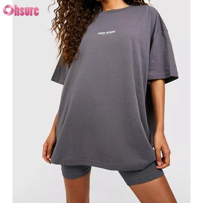 China Unisex T Shirt High Quality Custom LOGO Design Blank Oversized O-Neck Tshirt for Women for sale