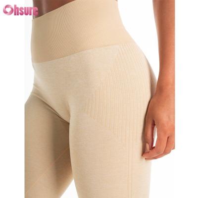 China Oem Factory Direct Sale Sports Pants Solid Color Customizable Sweatpants Fitness Wear Seamless Design Leggings for Women for sale