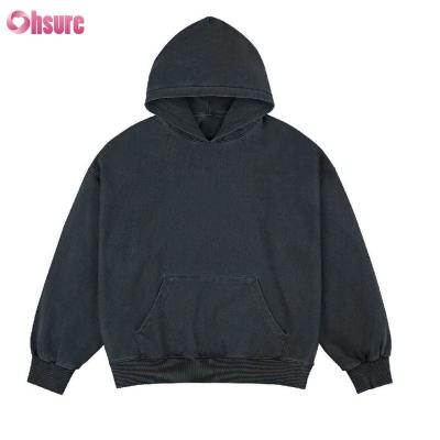 China Hot Sale 100% Cotton Acid Washed Oversized Custom Private logo Box Fit Hoodie for Men for sale