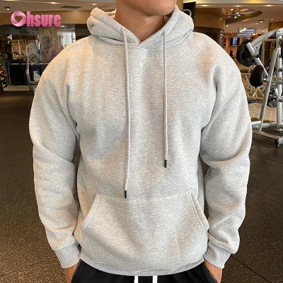 China Running Wear High Quality Custom Oversized Hoodie Training Wear Essential Hoodie Cotton Pullover Men Blank Hoodies Fleece Fabric for sale
