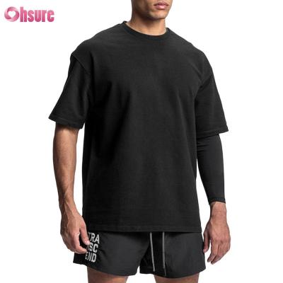 China High Quality Blank Cotton Vintage Washed T-shirt OEM Gym Sports Oversized Men's T-shirt for sale