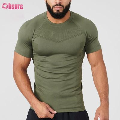 China Customized Polyester Short Sleeve Lightweight Quick Drying Suitable for Running Fitness Men's Compression Muscle Fitness T-shirt for sale